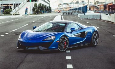Mclaren 570s Blue on Red – Exotic Transportation Group