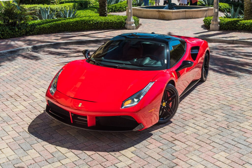 Ferrari 488 Red on Black – Exotic Transportation Group